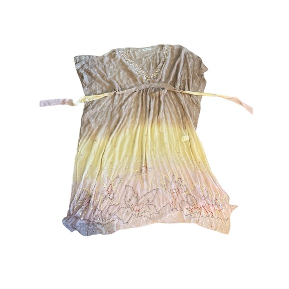 All Saints | Dresses | Allsaints All Saints 100 Silk Mirror Maxi Kaftan ...